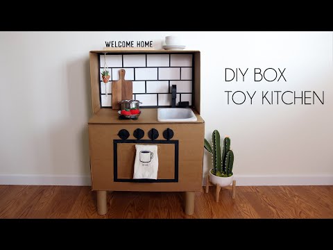 DIY How to make Box Toy Kitchen (Paper + Shipping Boxes ...